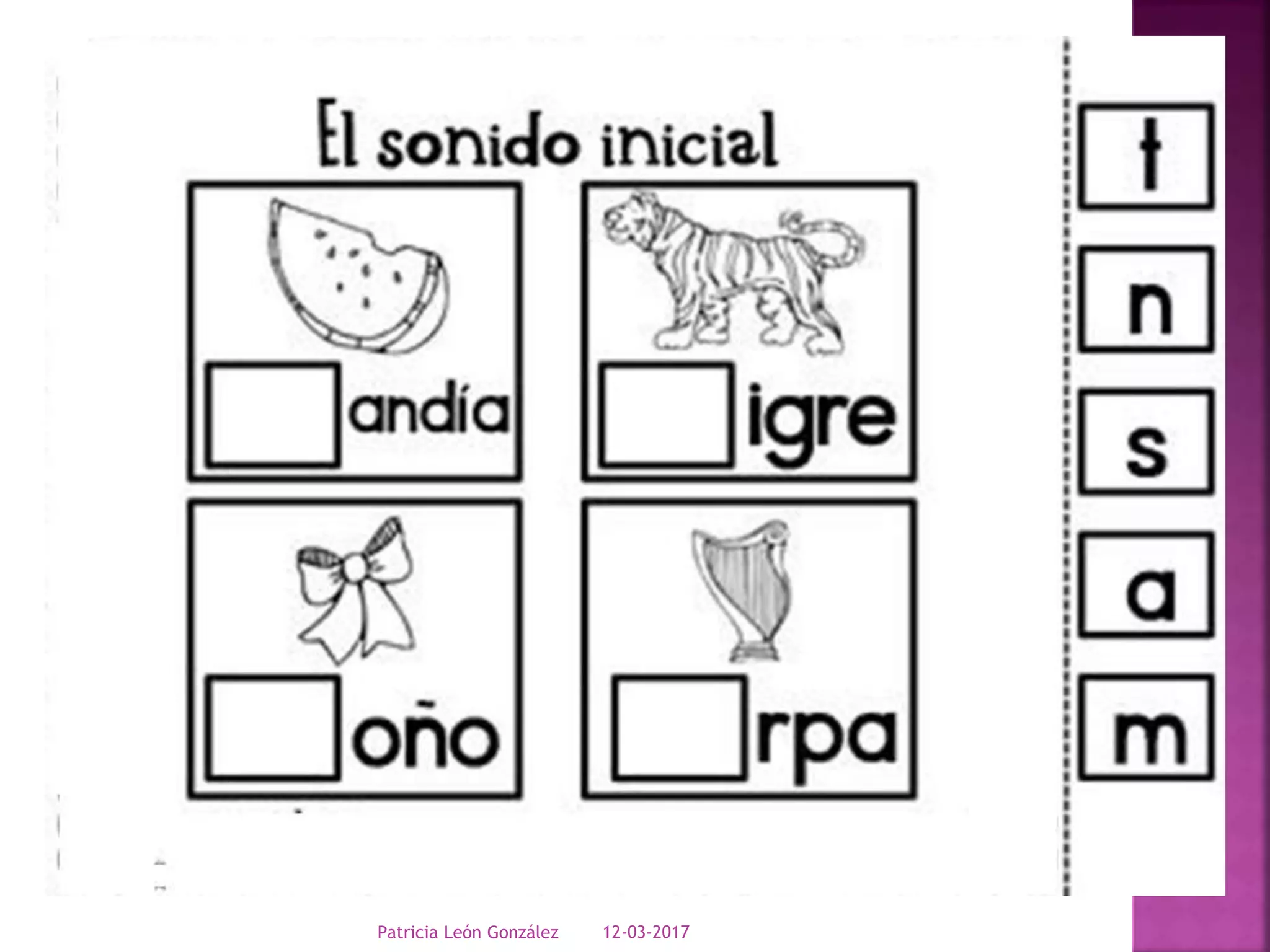Sonidos iniciales y finales Primero Básico | PPTX