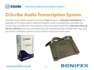 Sonifex netlog-dscribe-products | PDF