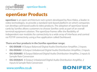 Sonifex opengear-products | PDF