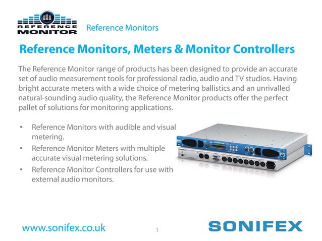 Sonifex reference-monitor-products | PDF | Digital Audio | Computer ...