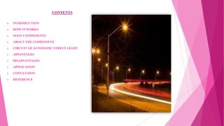 AUTOMATIC STREET LIGHT PRESENTATION | PPTX