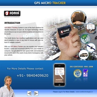 Sonik gps tracker presentation | PPSX