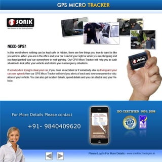 Sonik gps tracker presentation | PPSX
