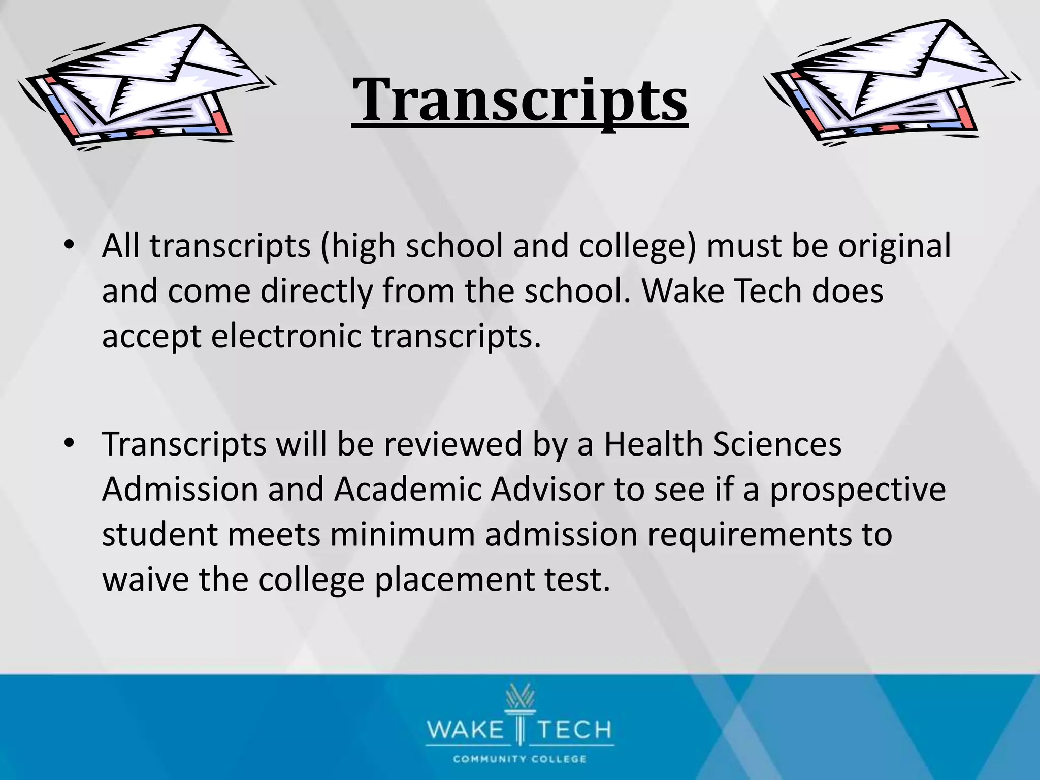 Medical Sonography info session for Wake Tech | PPTX