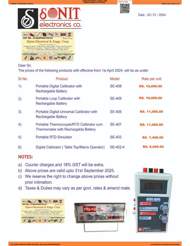 SONIT INSTRUMENT PRICE LIST wef 01-04-2024.pdf