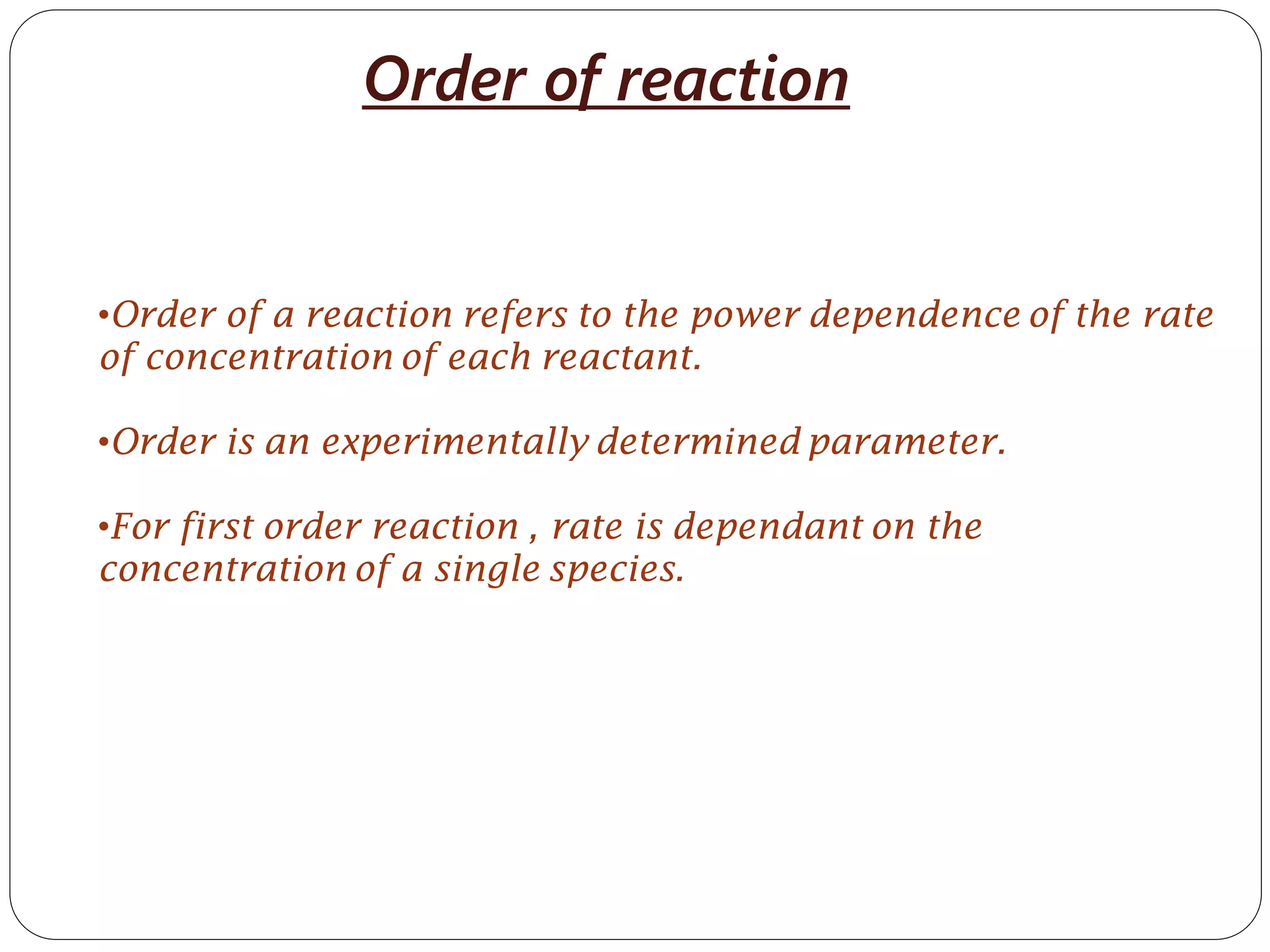 Determination of reaction order. | PDF