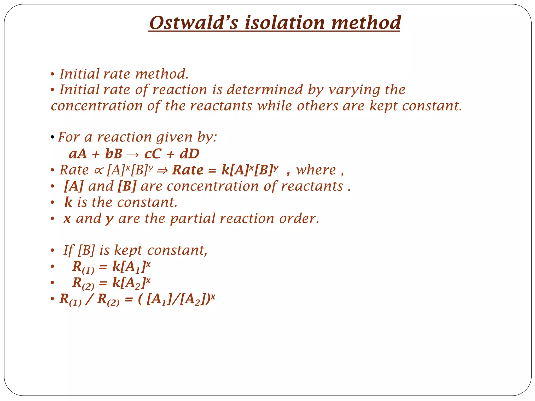 Determination of reaction order. | PDF