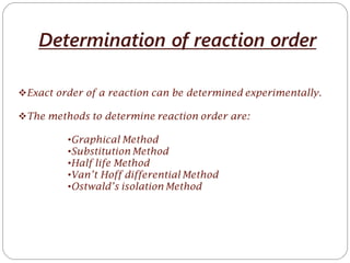 Determination of reaction order. | PDF