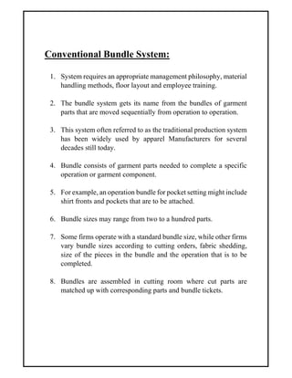 Assignment: Comparative Study on Various Types of Garment Production ...