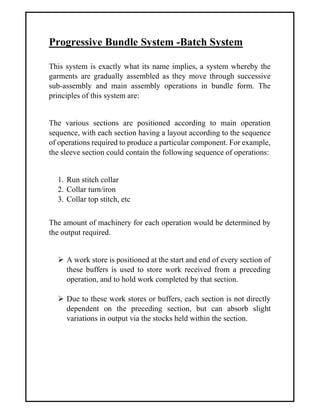 Assignment: Comparative Study on Various Types of Garment Production ...