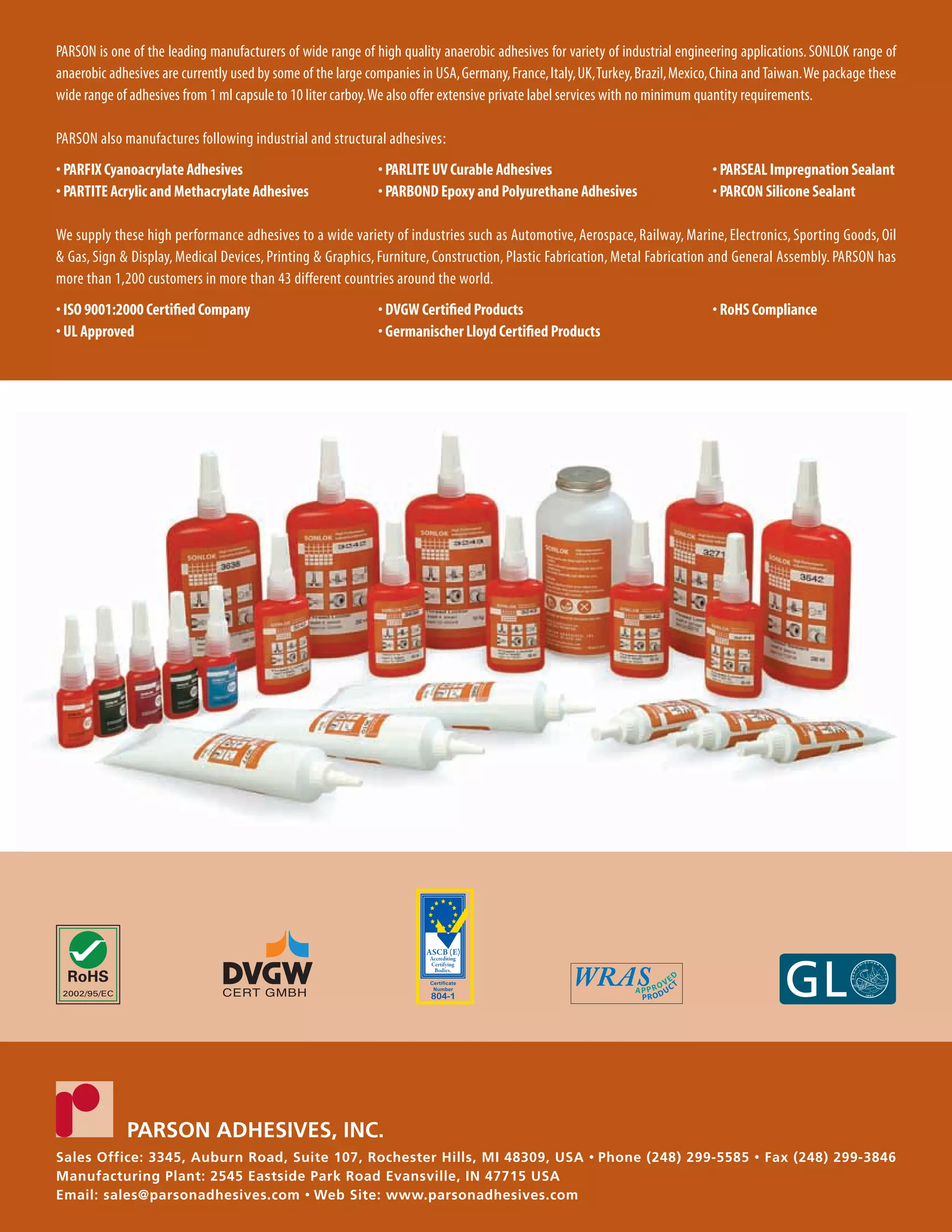 Sonlok anaerobic adhesives | PDF