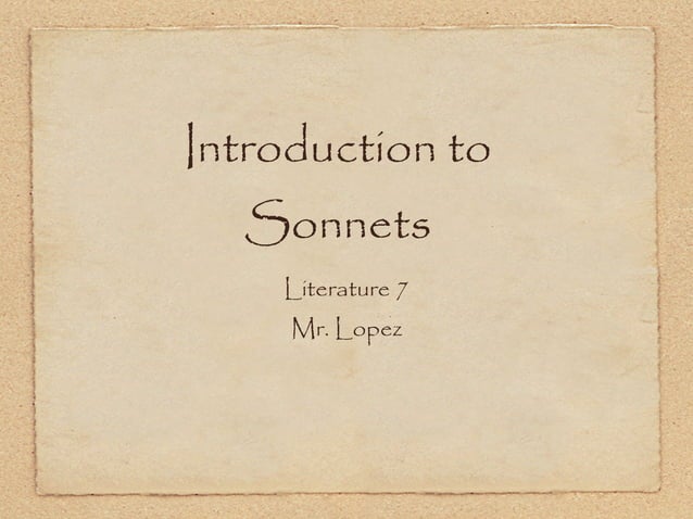 Sonnets for 7th Grade | KEY | Poetry | Books and Literature
