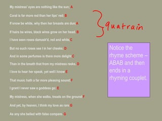 Sonnet 130-lesson | PPT