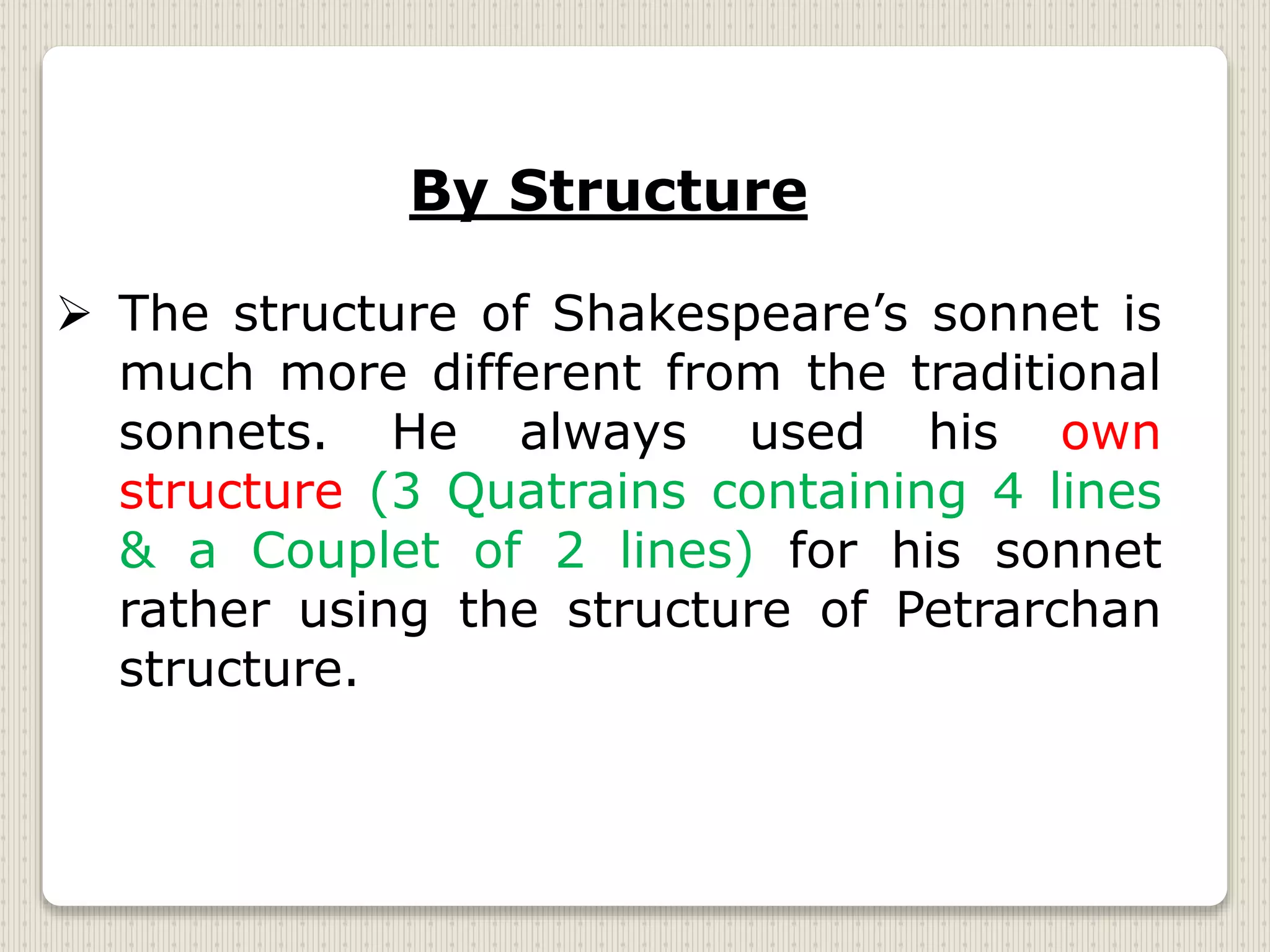 Sonnet 130 is conflicting with tradition | PPTX