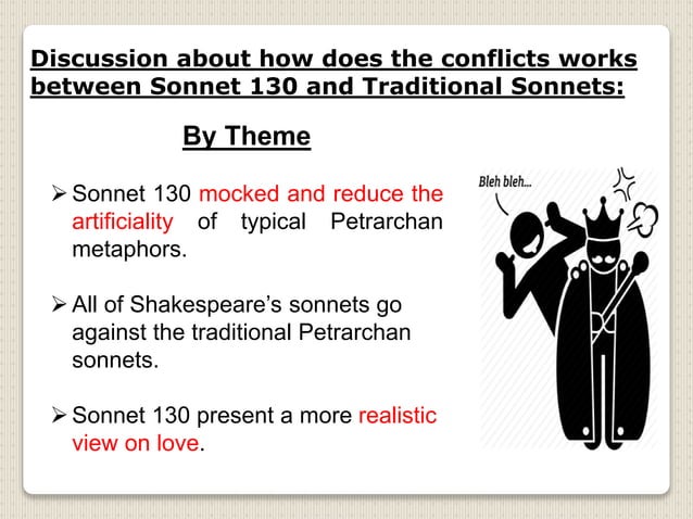 Sonnet 130 is conflicting with tradition | PPTX