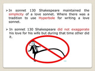 Sonnet 130 is conflicting with tradition | PPTX