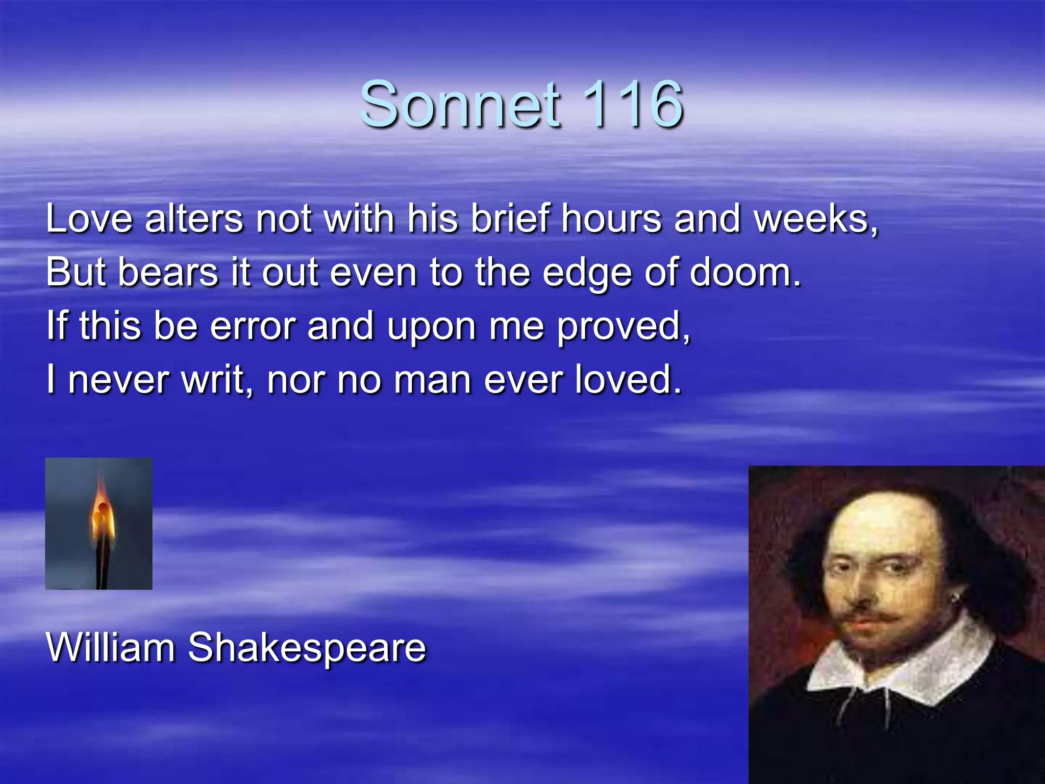 Sonnet 116 | PPTX | Poetry | Books and Literature