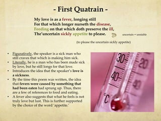 Sonnet 147 Analysis | PPTX