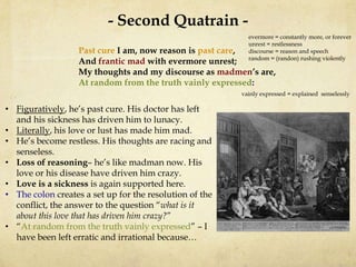 Sonnet 147 Analysis | PPTX