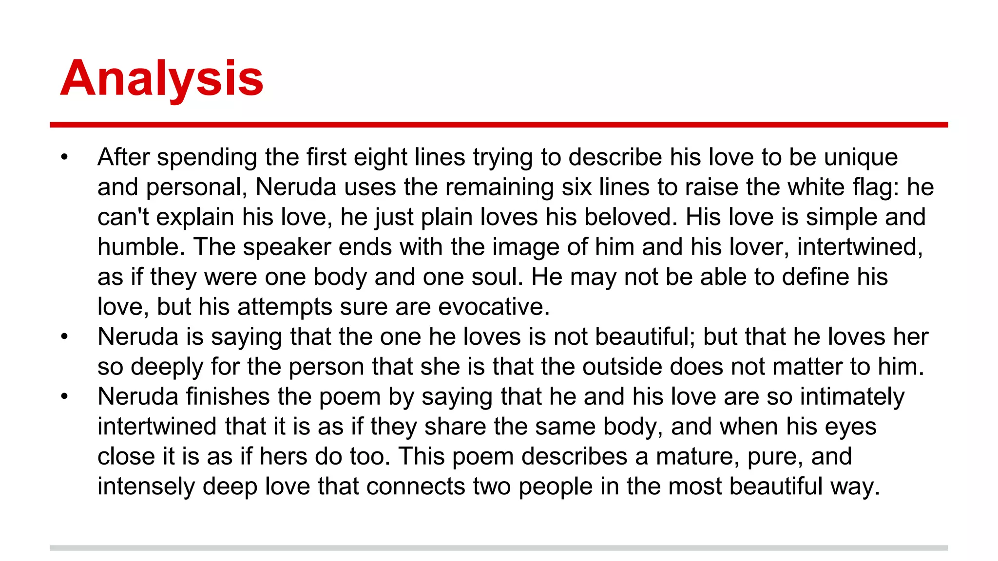 Sonnet 17 pablo neruda | PPTX