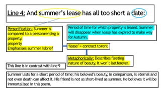 Shall I Compare Thee to a Summer's Day? | PPTX