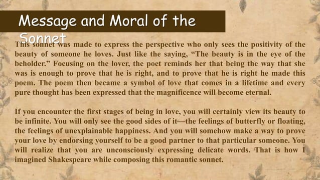 Sonnet 18 by William Shakespeare author story | PPTX