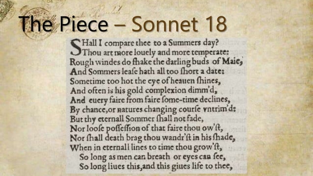 Sonnet 18 by William Shakespeare author story | PPTX