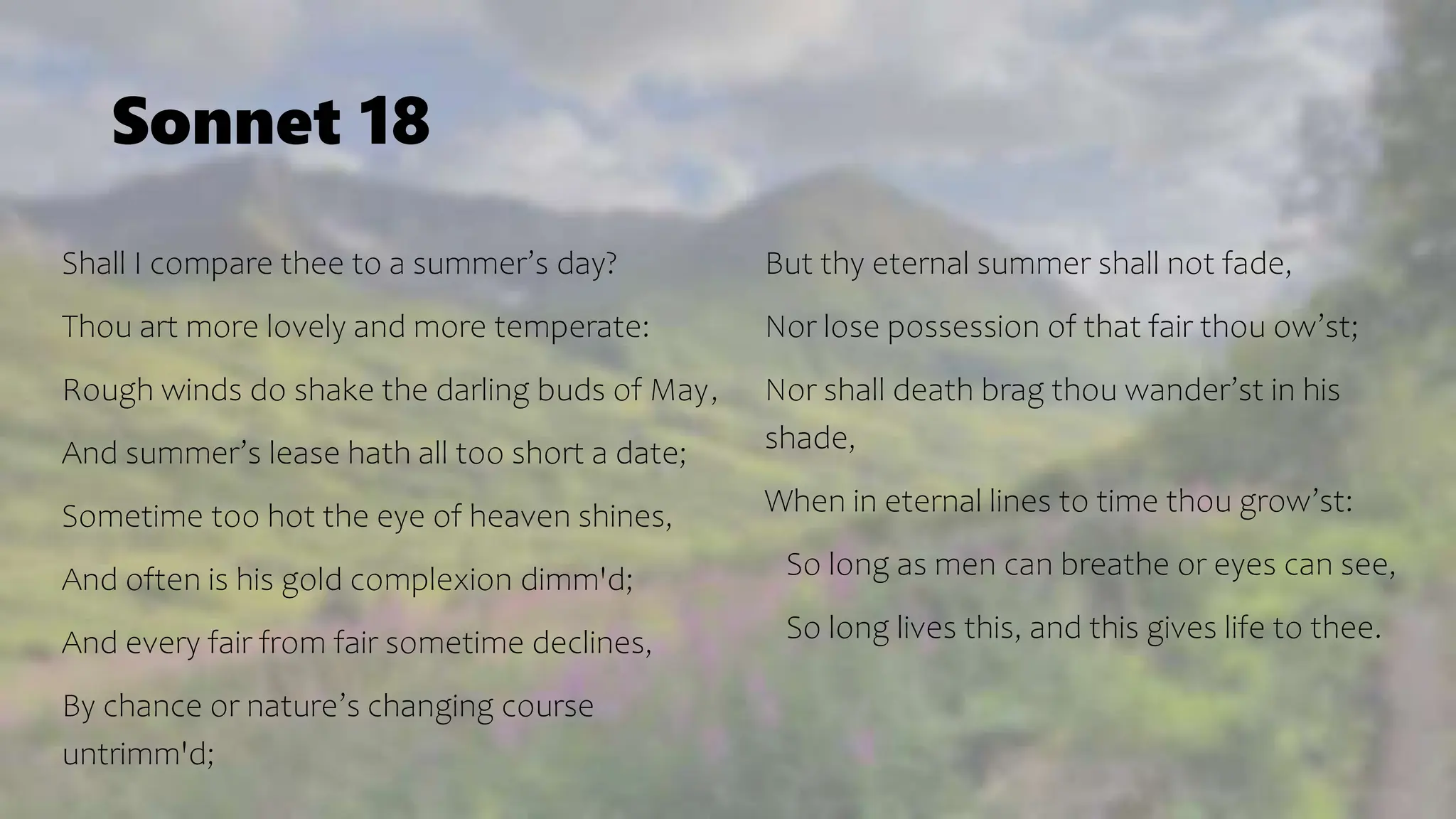 sonnet - SONNET 18 by William Shakespeare.pptx