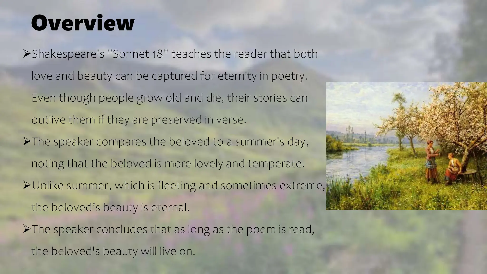sonnet - SONNET 18 by William Shakespeare.pptx | Poetry | Books and ...