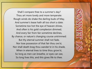 Sonnet18--Shakespeare | PPTX
