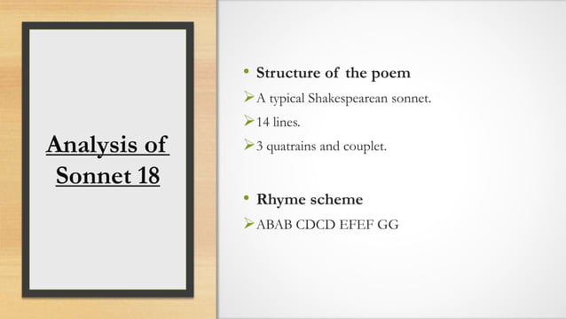 Sonnet 18 Presentation.pptx | Poetry | Books and Literature