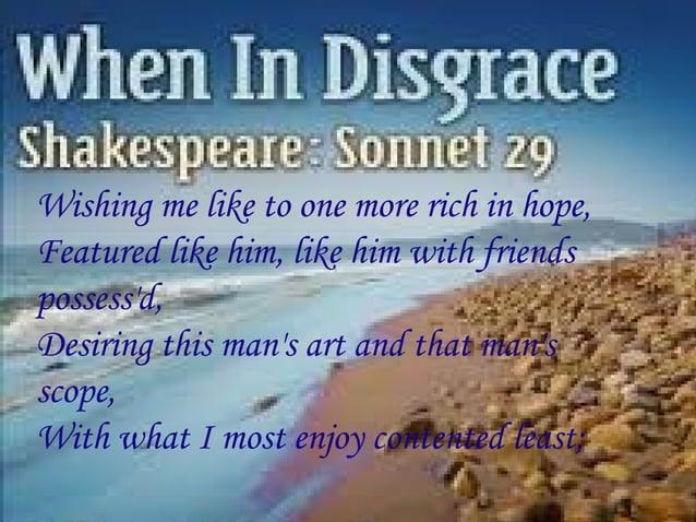 Sonnet29 william shakespeare(World Literature) | PPT