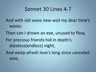 Sonnet 30 | PPTX