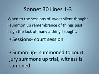 Sonnet 30 | PPTX