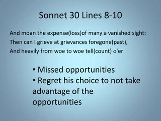 Sonnet 30 | PPTX