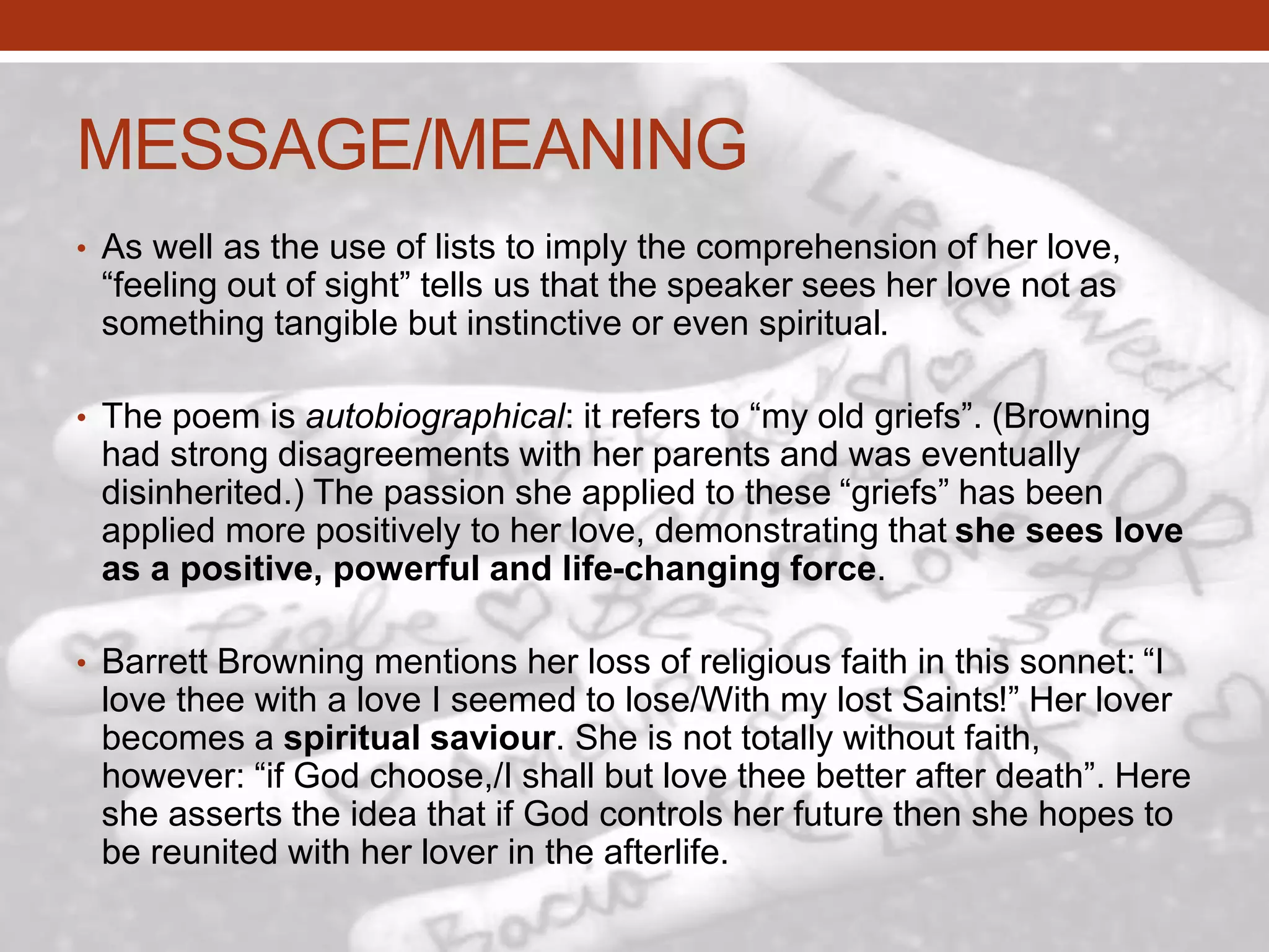 Elizabeth Barratt Browning: Sonnet 43 | PPTX