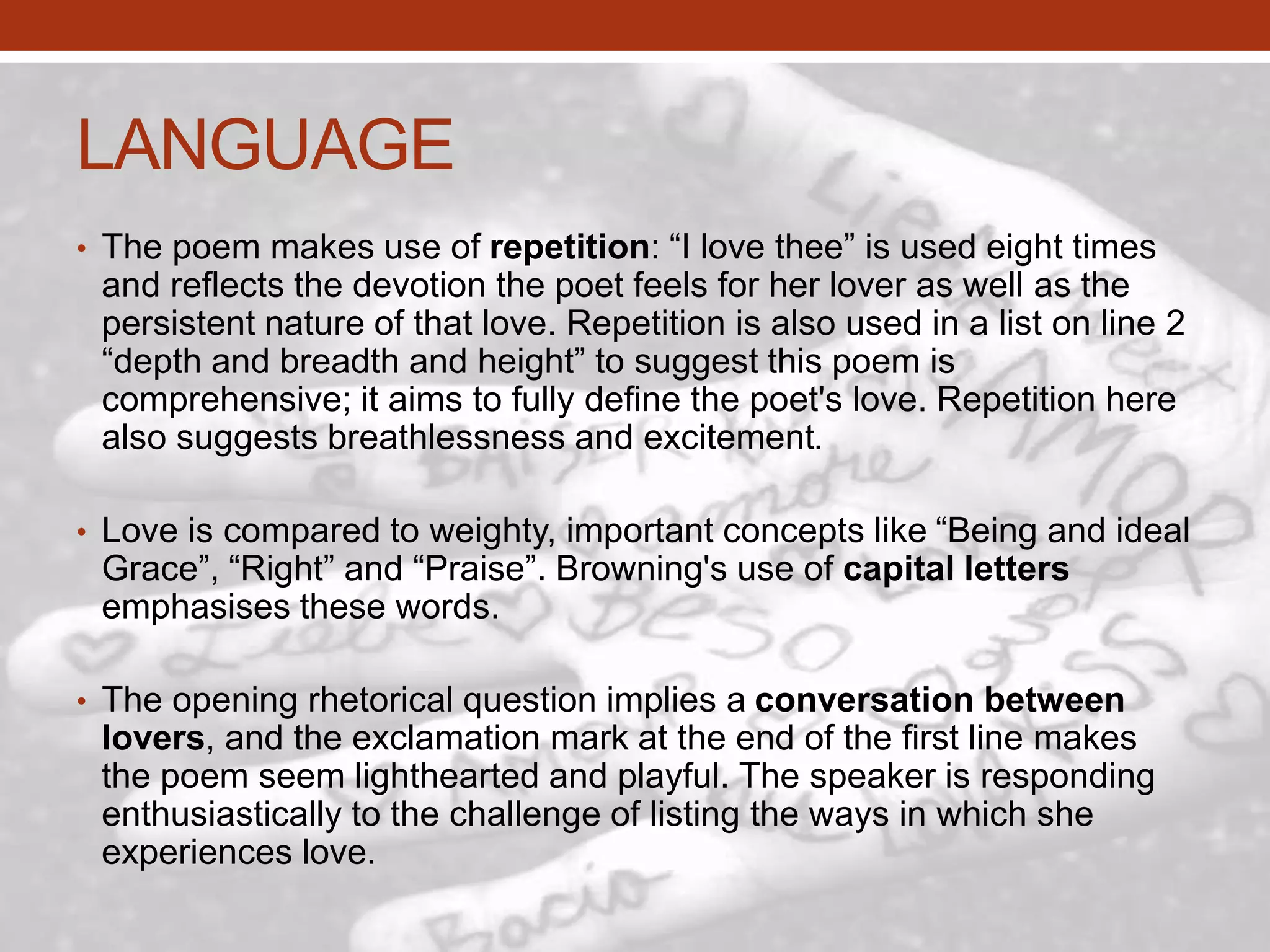 Elizabeth Barratt Browning: Sonnet 43 | PPTX