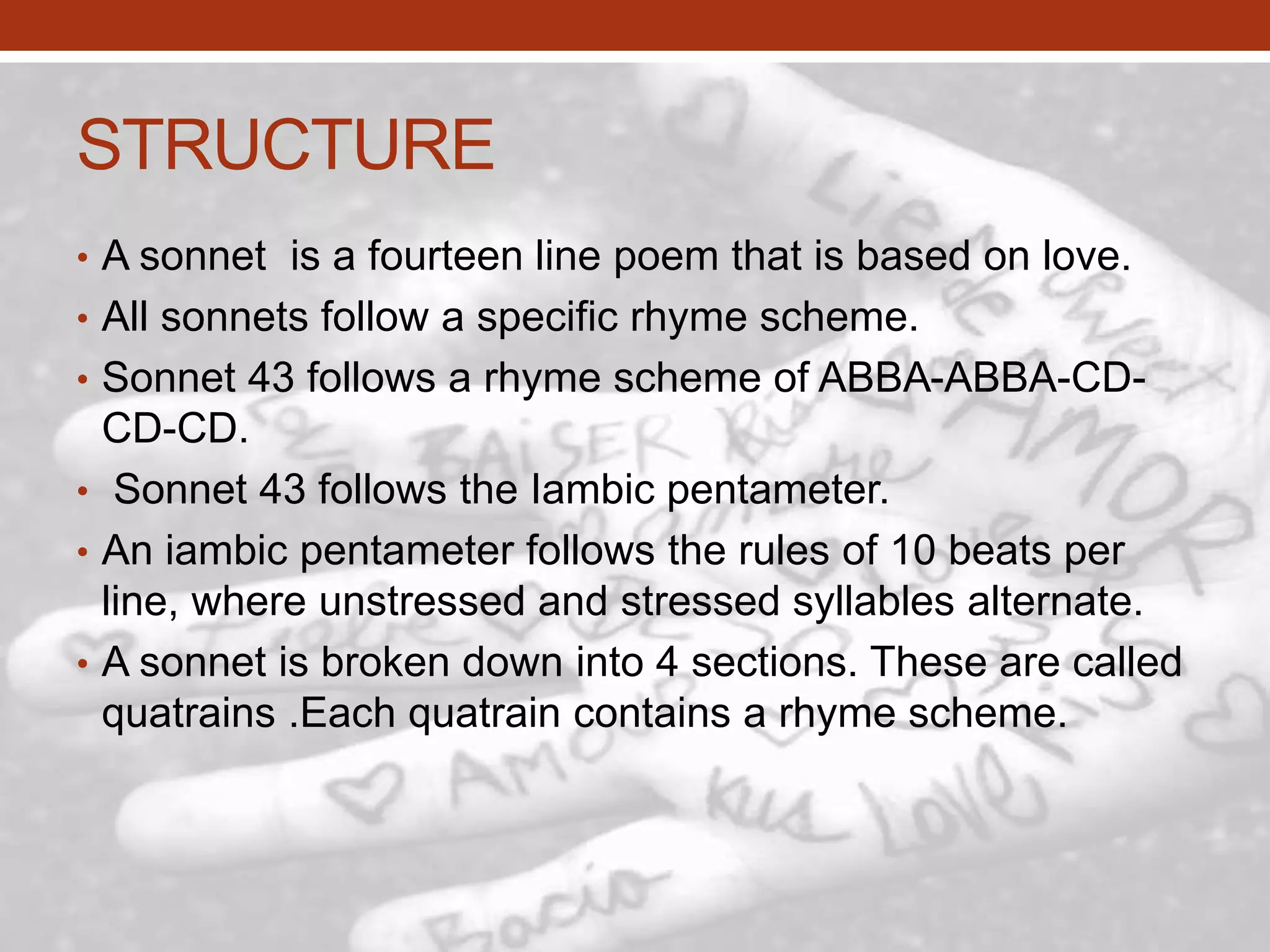 Elizabeth Barratt Browning: Sonnet 43 | PPTX