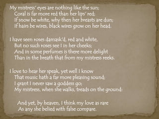 Sonnet 130 | PPTX
