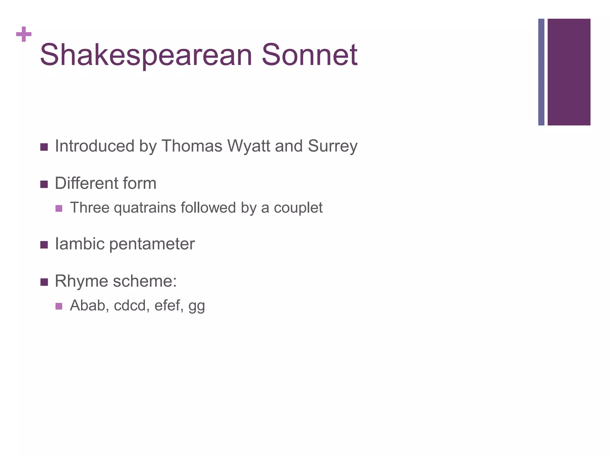 Sonnets | PPT