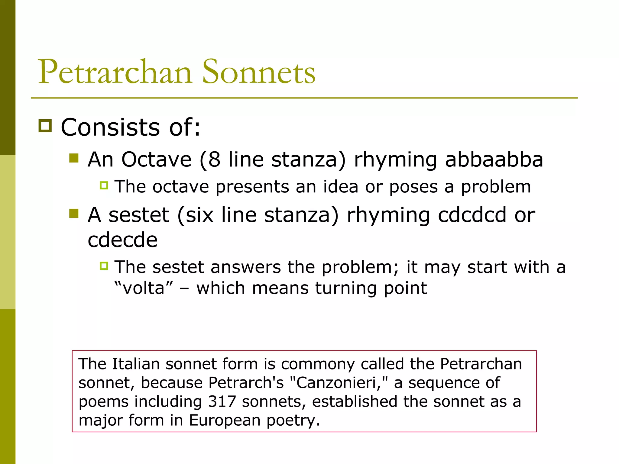 Sonnets | PPT