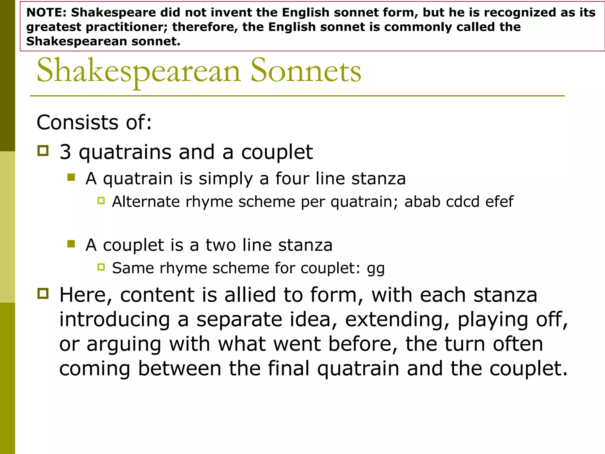Sonnets | PPT