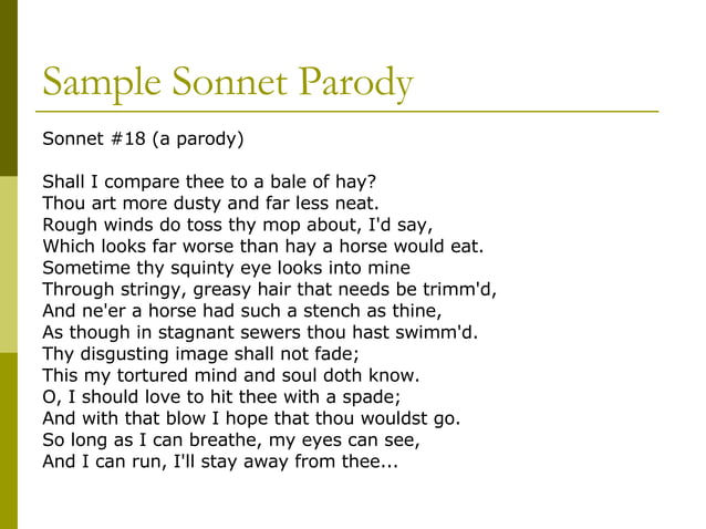 Sonnets | PPT | Poetry | Books and Literature