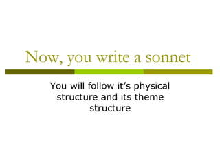 Sonnets | PPT