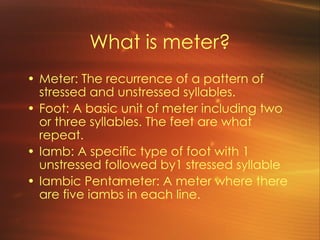Sonnets characteristics and definitions gt | PPT