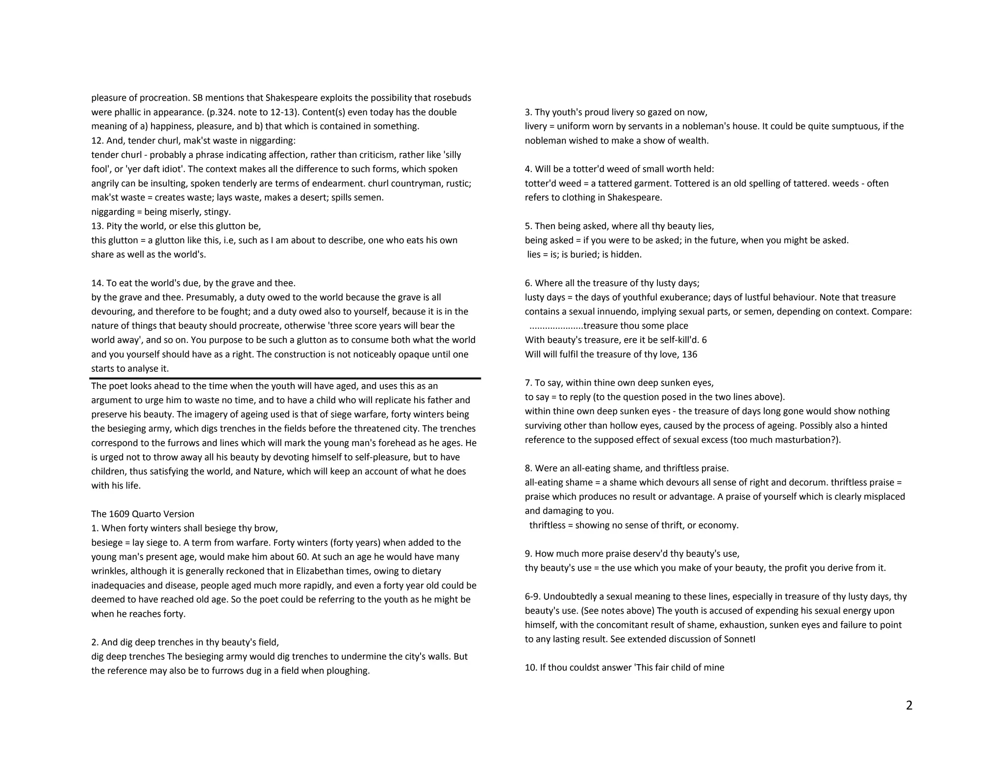 Sonnets analysis of william shakespeare | DOCX