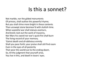 Sonnets maan | PPT