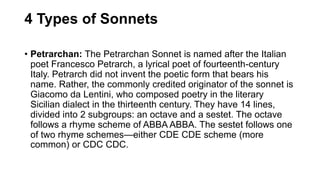 Sonnet & types- Meter & types with examples.pptx
