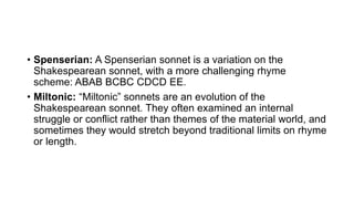 Sonnet & types- Meter & types with examples.pptx
