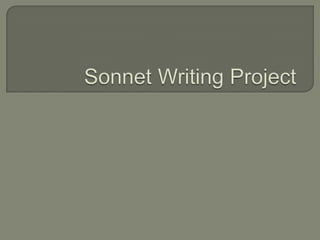 Sonnet writing project | PPTX